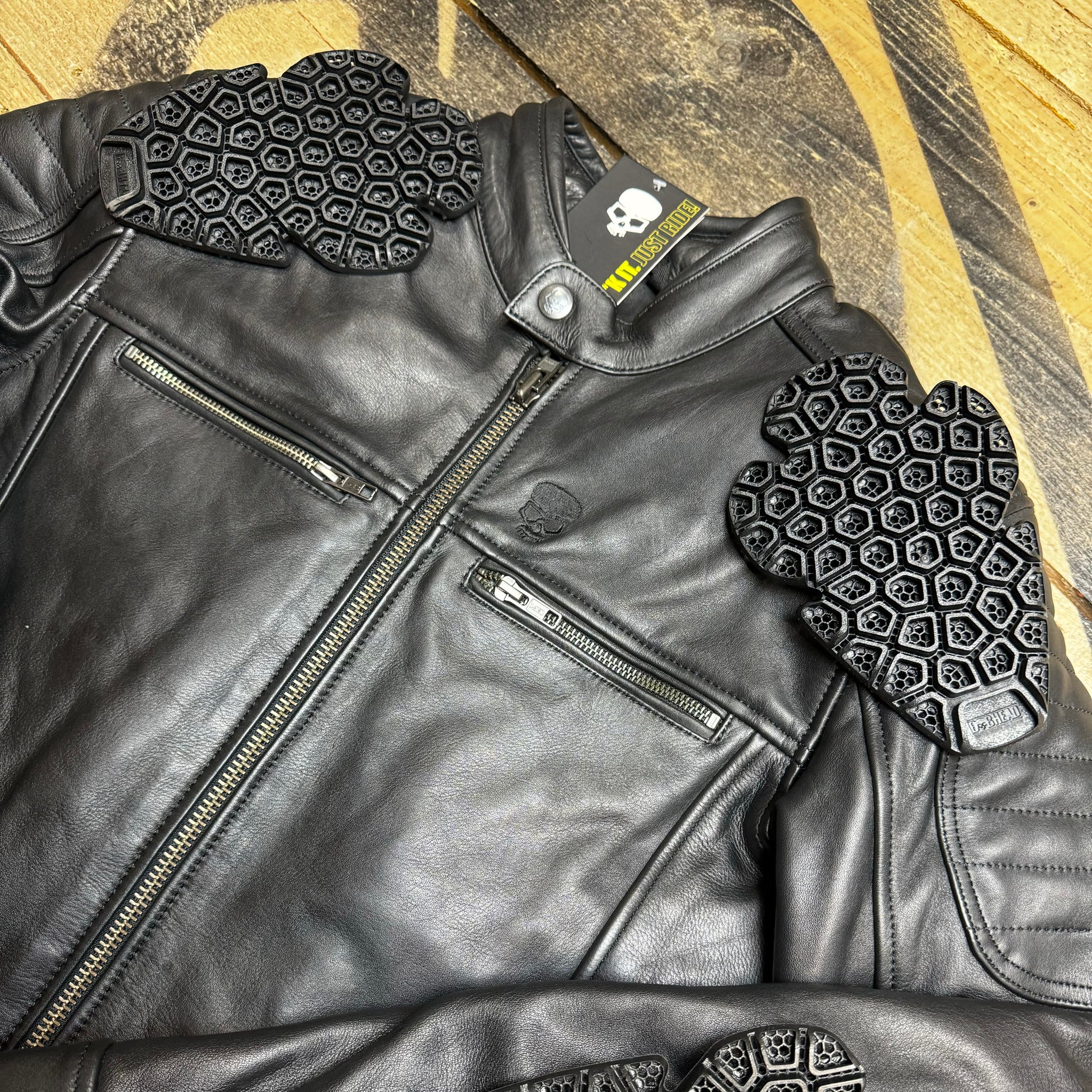 Leather Motorcycle Jacket Protective Reaper | Armored AAA – BOBHEAD